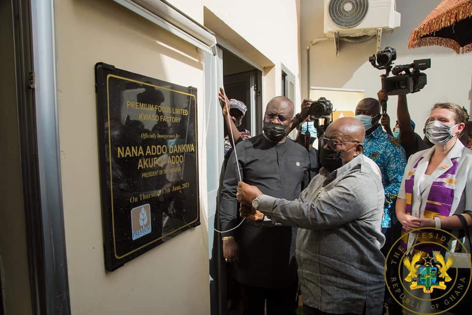 President Akufo-Addo Commissions Premium Foods Factory - Firstnewsroom