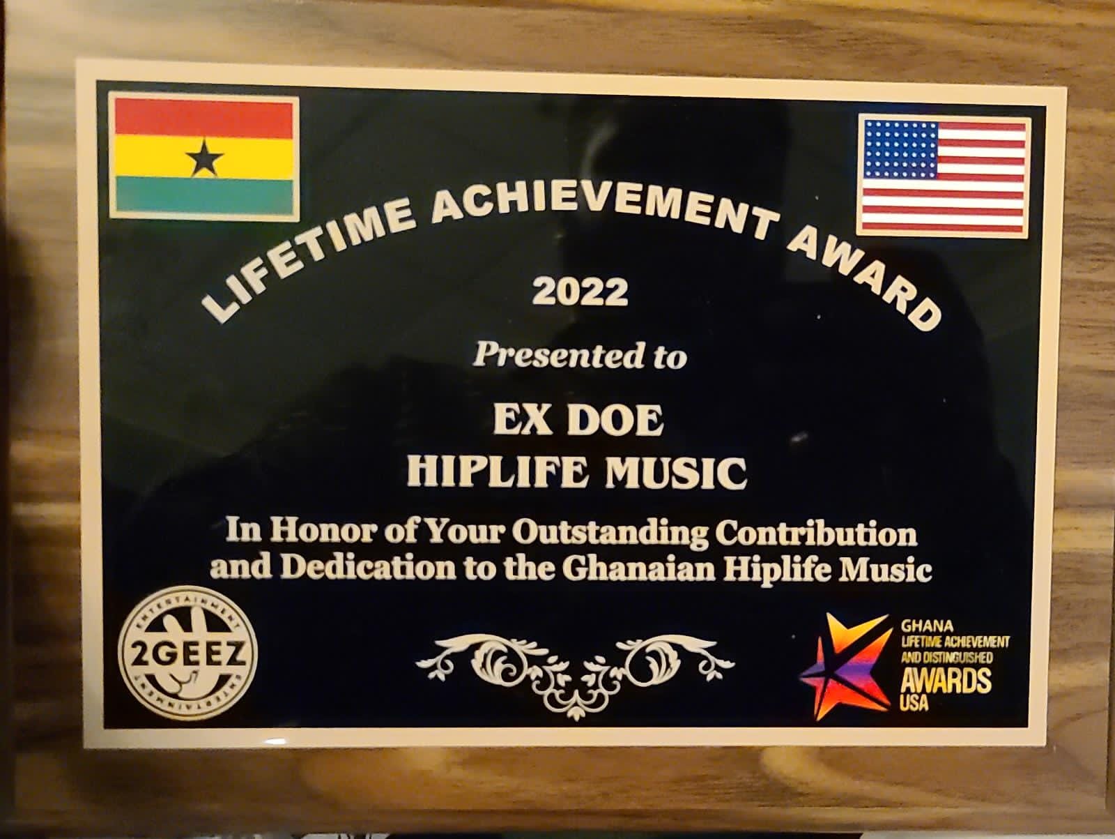 Ex-Doe Receives Award In The USA - Firstnewsroom